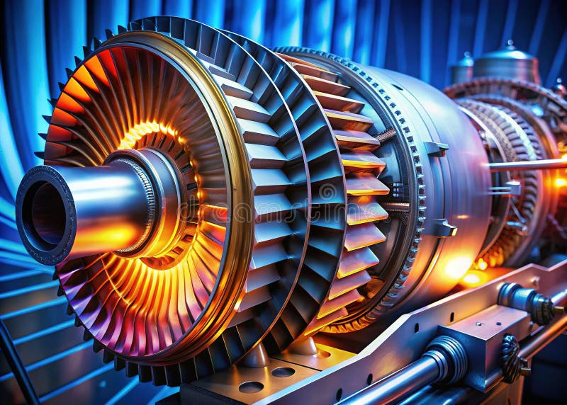 Model of Turbine Engine with Longitudinal Section for Studying ...