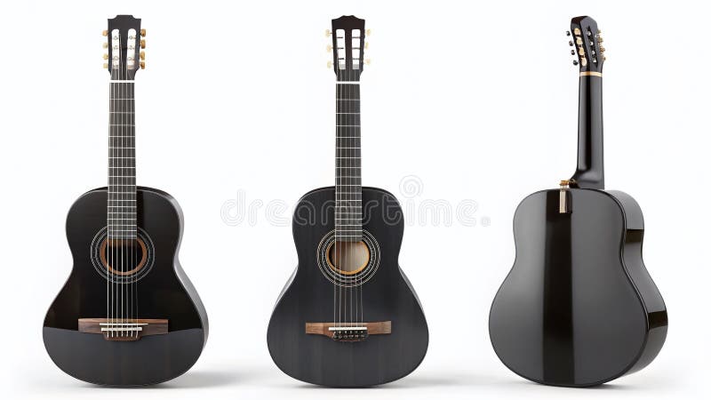 A Comprehensive Look at a Classical Guitar Detailed Front Back and Side ...