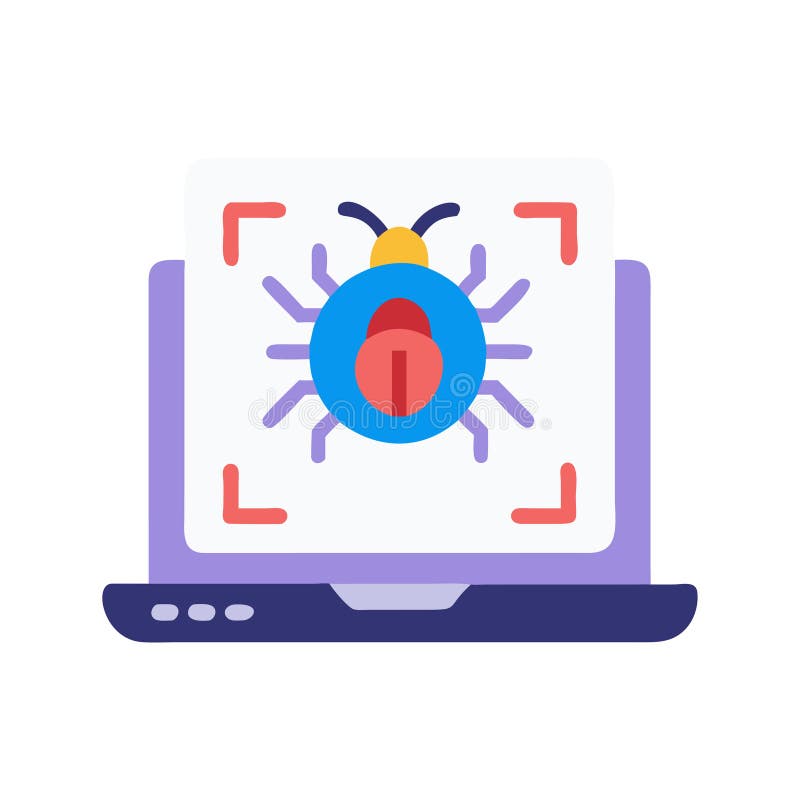 Comprehensive Malware Scanner Icon for Protection Stock Illustration ...