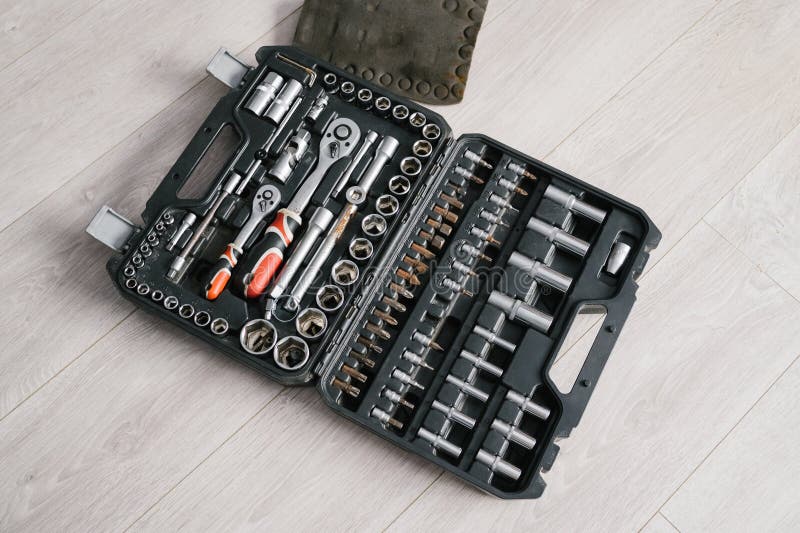 Comprehensive Mechanic Tool Kit with Ratchets, Sockets, and Wrenches on ...