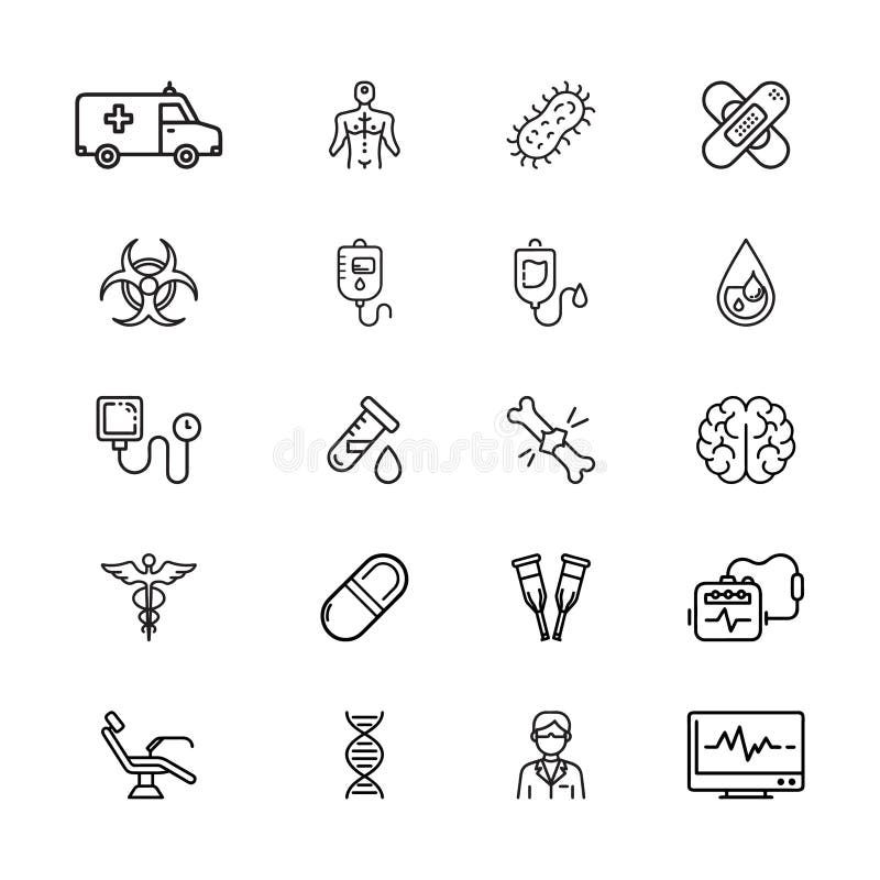 Comprehensive Medical Icon Set - Vector Illustration Stock Vector ...