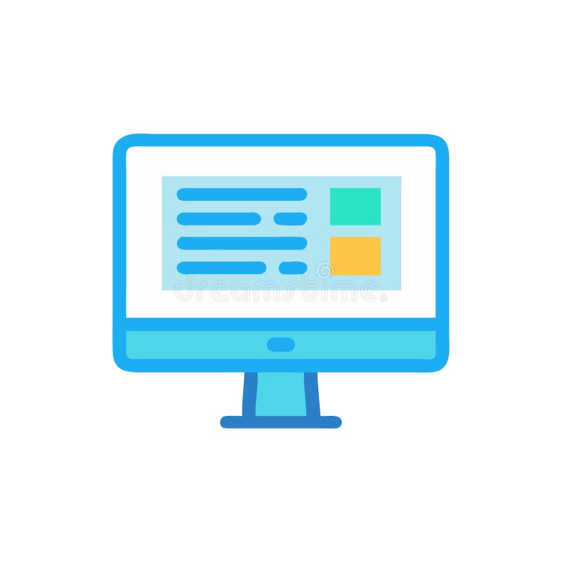 Comprehensive Monitor Icon stock illustration. Illustration of ...