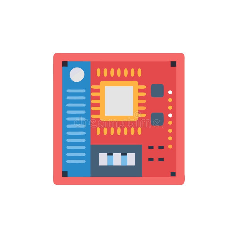 Comprehensive Motherboard Icon Stock Illustration - Illustration of ...
