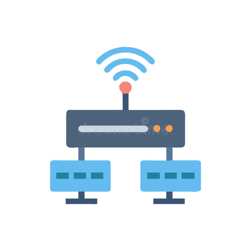 Comprehensive Network Router Icon Stock Image - Illustration of social ...