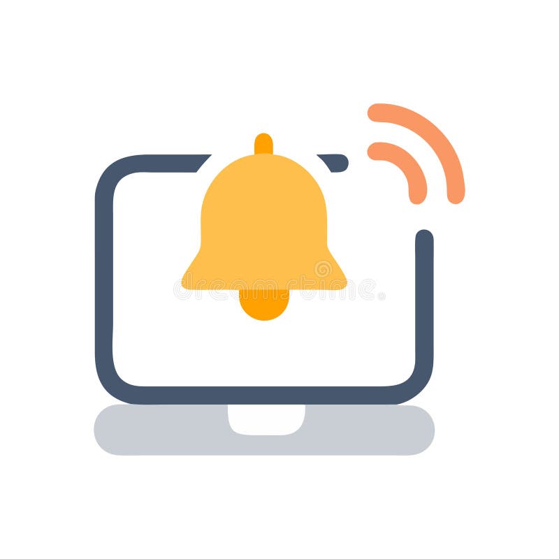 Comprehensive Notification System Icon for Technology Stock Vector ...