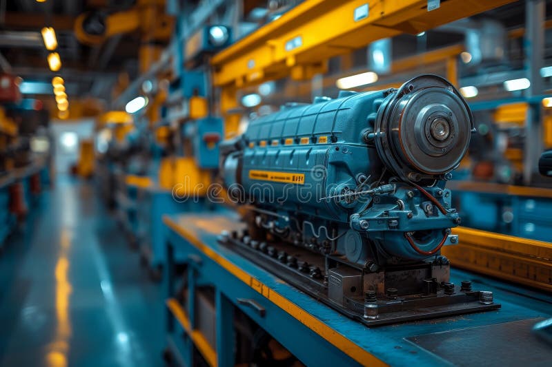 Comprehensive Overview of a Car Repair Shop with Engine and Tools for ...