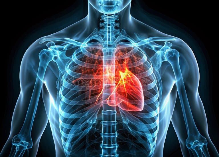 Comprehensive Panoramic Chest XRay Detailed Visual Examination of Lungs ...