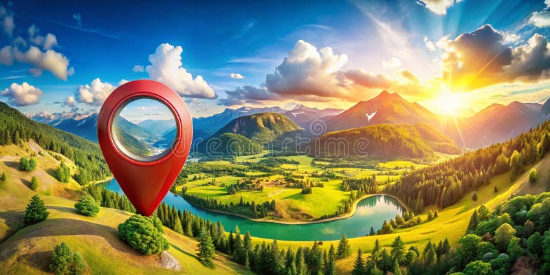 Comprehensive Panoramic Map Locator Illustration WideAngle You are Here ...
