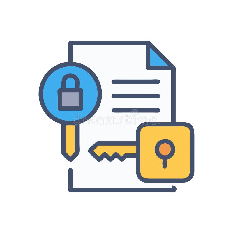 Comprehensive PKI Icon stock illustration. Illustration of copy - 351632107