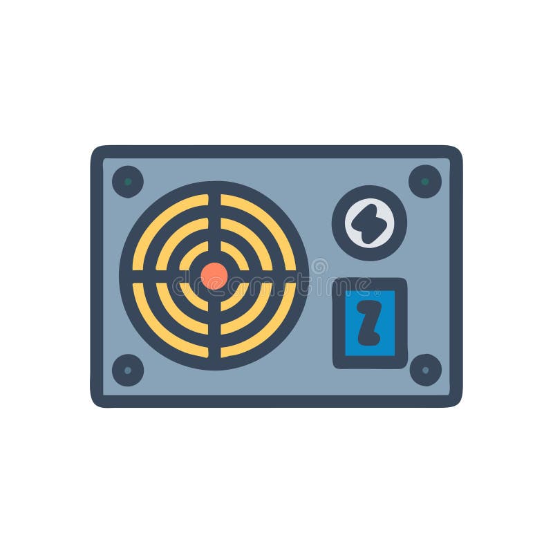 Comprehensive Power Supply Icon for Electronics Stock Vector ...