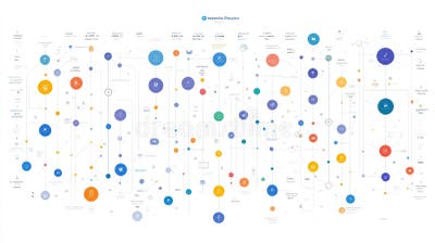 Comprehensive Process Map with Interconnected Elements Stock Photo ...