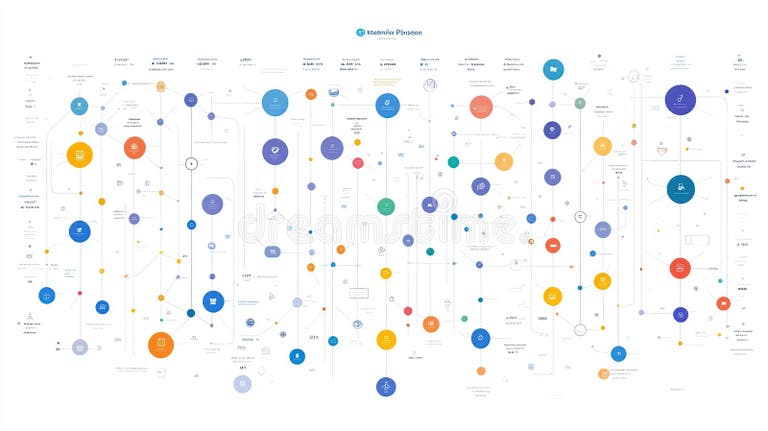 Comprehensive Process Map with Interconnected Elements Stock Photo ...