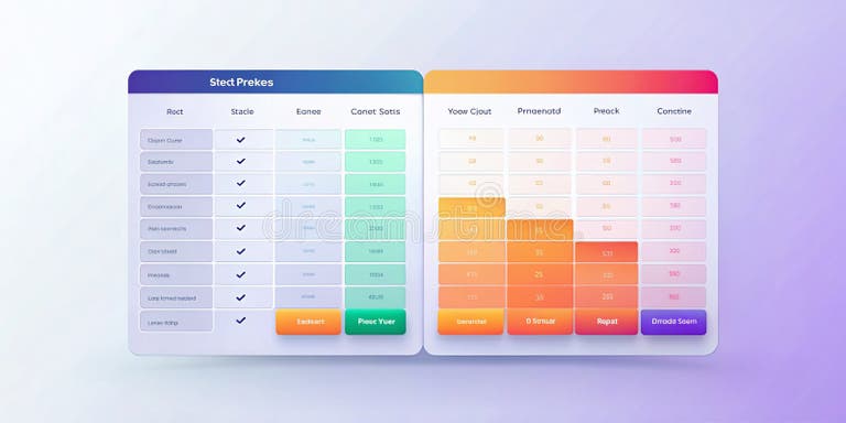 Comprehensive Product Pricing Comparison Chart Template a Blank Table ...