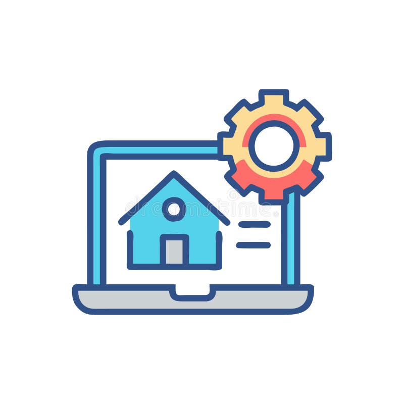 Comprehensive Property Management Software Icon Stock Illustration ...