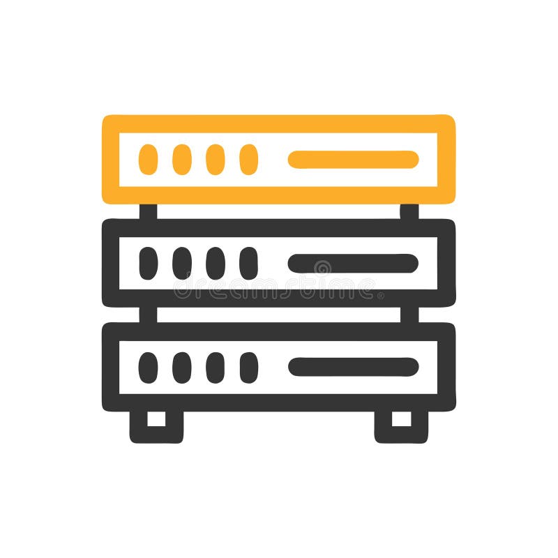 Comprehensive Rack Mount Icon for Data Centers Stock Vector ...