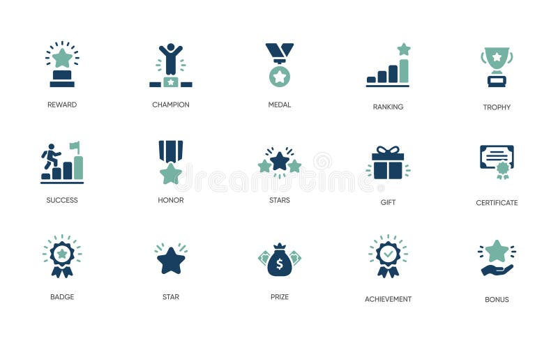 A Comprehensive Reward Icon Set Designed Specifically for Achievements ...