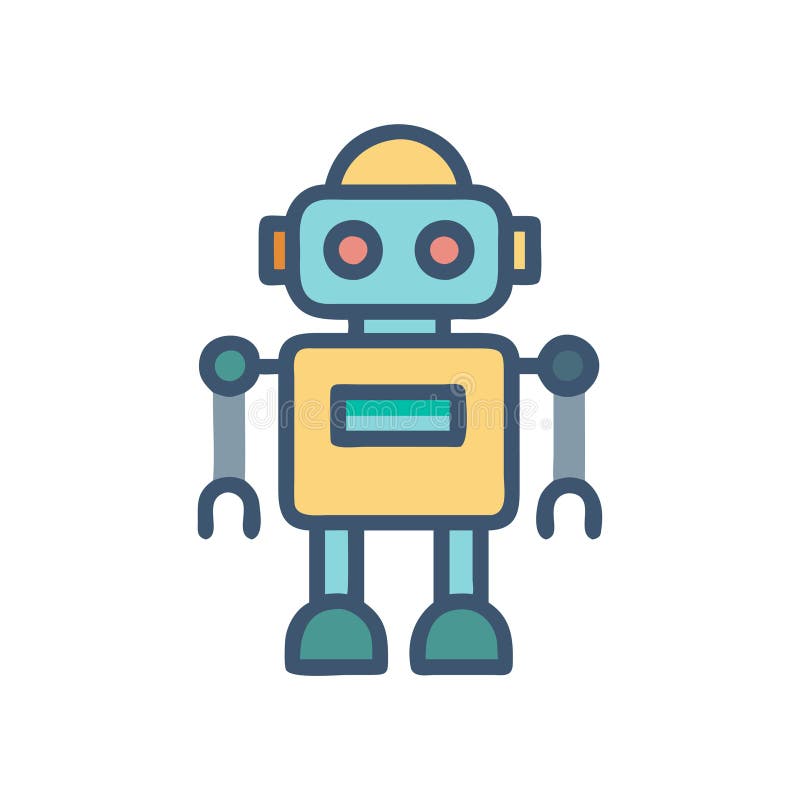Comprehensive Robot Icon stock vector. Illustration of comprehensive ...