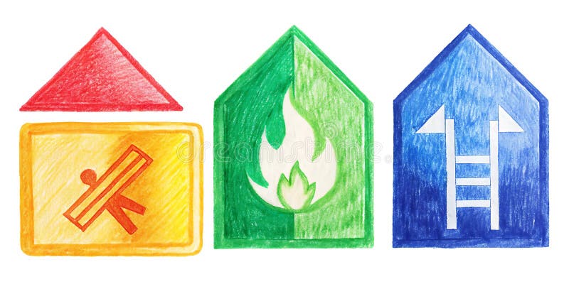 Comprehensive Safety Icon Set Diverse Exit Signs Fire Escapes and ...