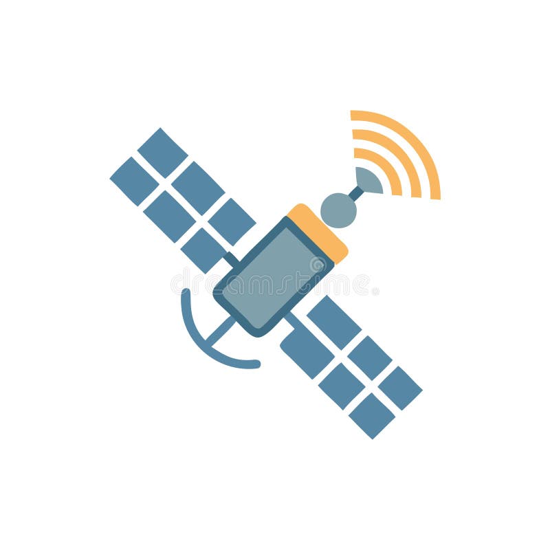 Comprehensive Satellite Icon for Global Connectivity Stock Illustration ...