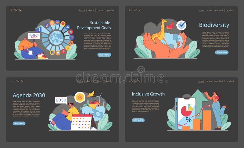 Comprehensive SDGs Interface Set. Visualizing Global Targets for ...