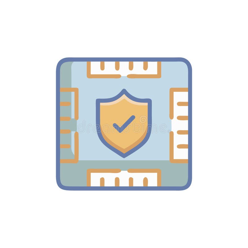 Comprehensive Security Patch Icon for Protection Stock Illustration ...