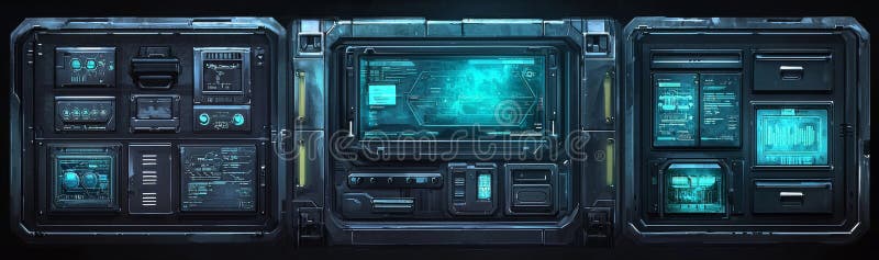 A Comprehensive Selection of Futuristic Interface Elements for High-tech Design in HUD Style ...