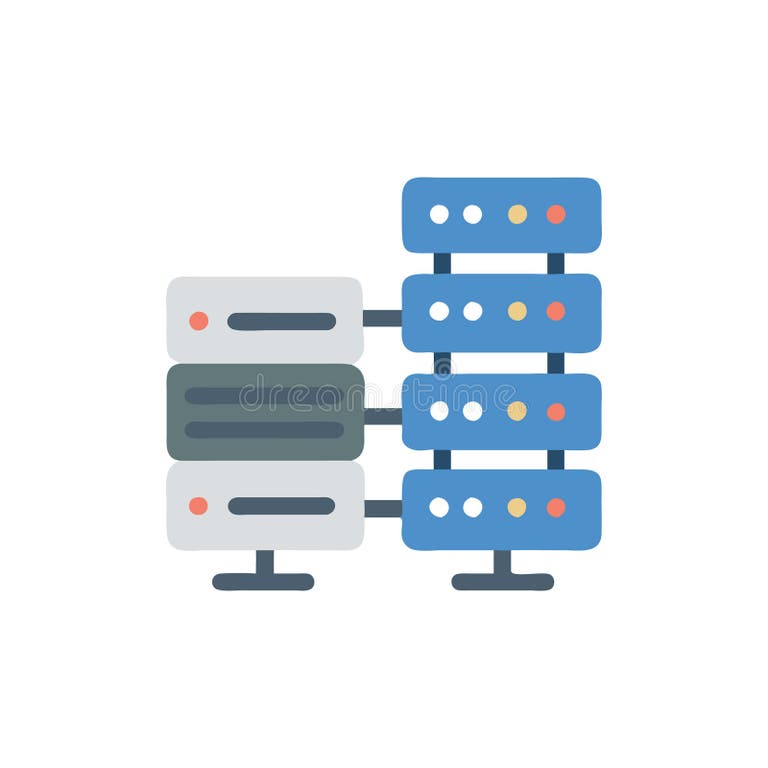 Comprehensive Server Clustering Icon for Management Stock Photo ...
