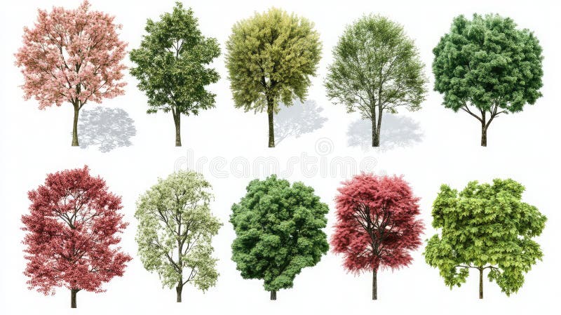 Comprehensive Set of Tree Top Views for Landscape Designs ...