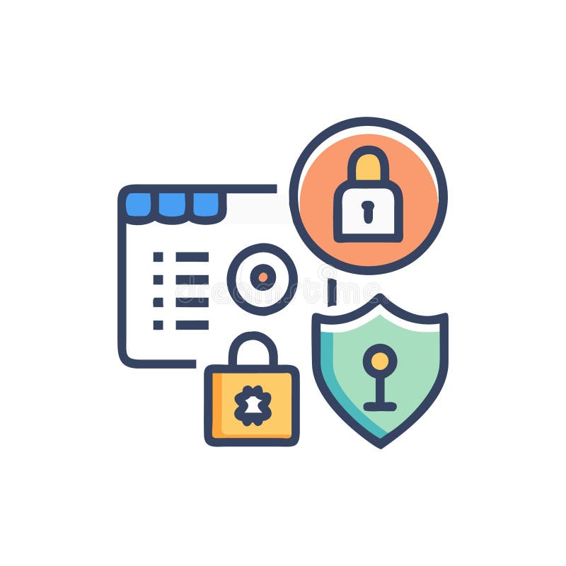 Comprehensive SIEM Icon for Cybersecurity Stock Illustration ...