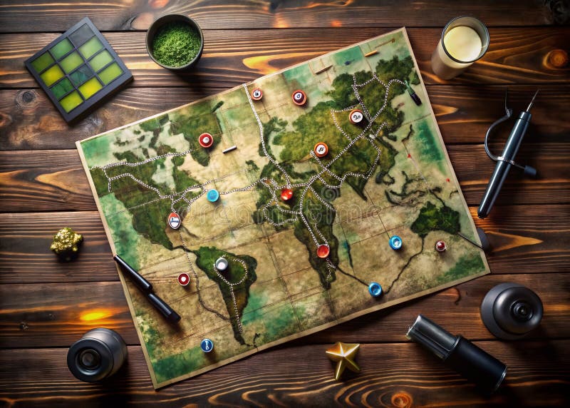 Comprehensive Strategic Military Operation Planning Map Stock ...