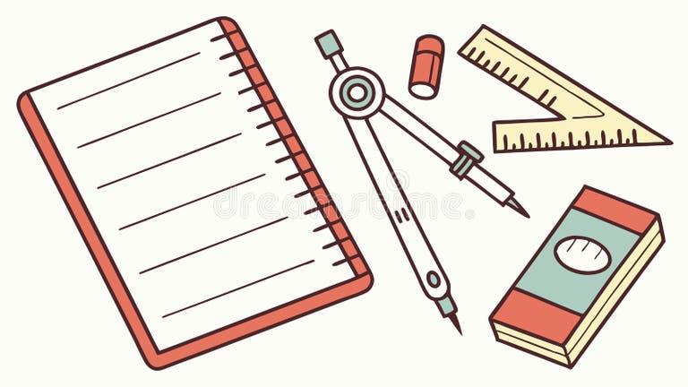 Comprehensive Study Tools, Notebook, Pencil, Ruler, Protractor ...
