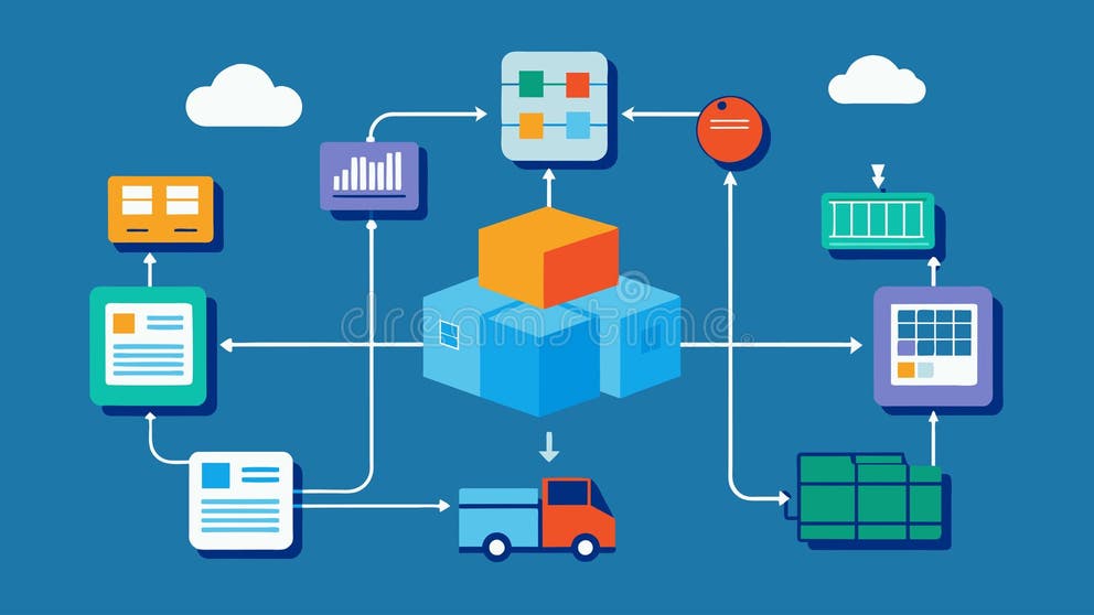 A Comprehensive Supply Chain Flow Chart Filled with Live Data Points To ...