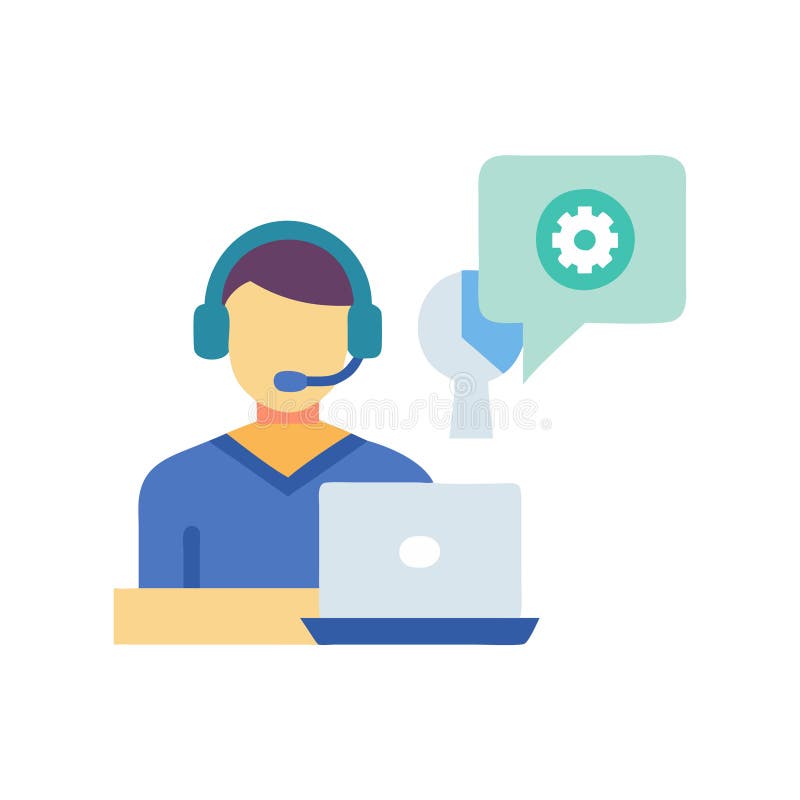 Comprehensive Icon for it Support Services Stock Illustration ...