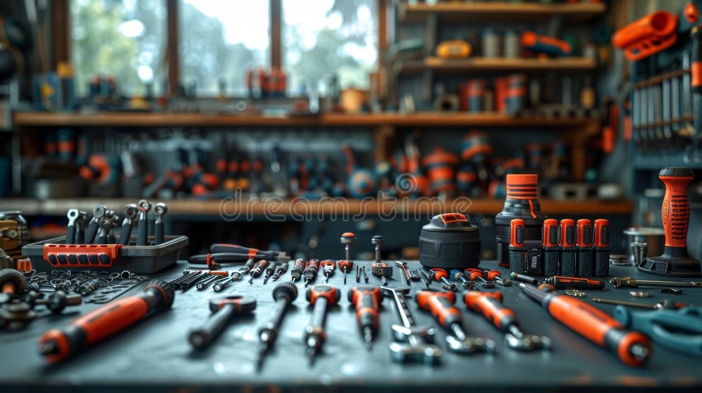 Comprehensive Tool Collection in a Workshop - Generative AI Stock ...