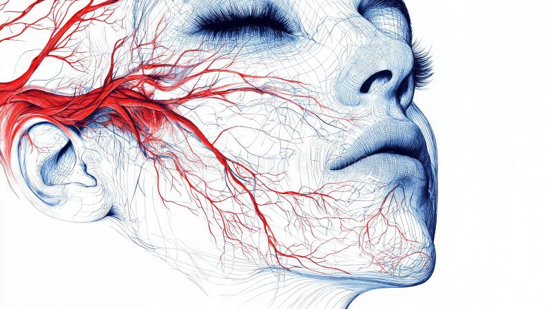 Comprehensive Top View Schematic Facial Vascular Anatomy Injective ... Comprehensive Top View Schematic Facial Vascular Anatomy Injective ...