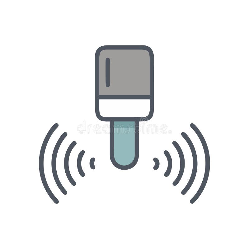 Comprehensive Ultrasonic Sensor Icon for Measurement Solutions Stock ...