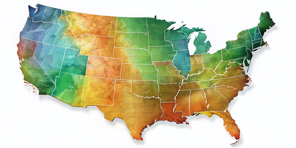 Comprehensive USA State Map a Detailed Geographic Overview with ...