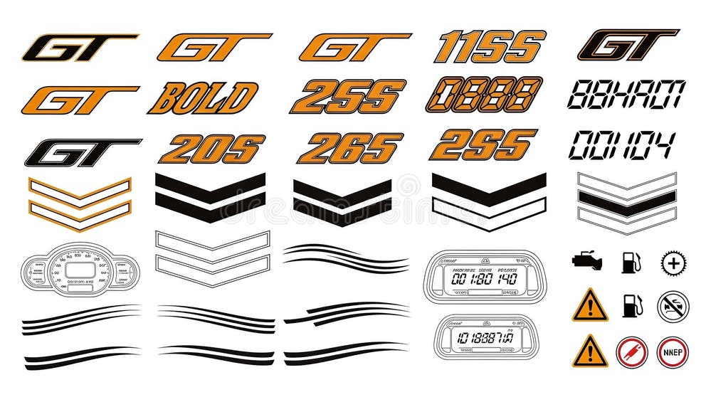 Automotive Racing Vector Elements Stock Illustrations – 738 Automotive ...