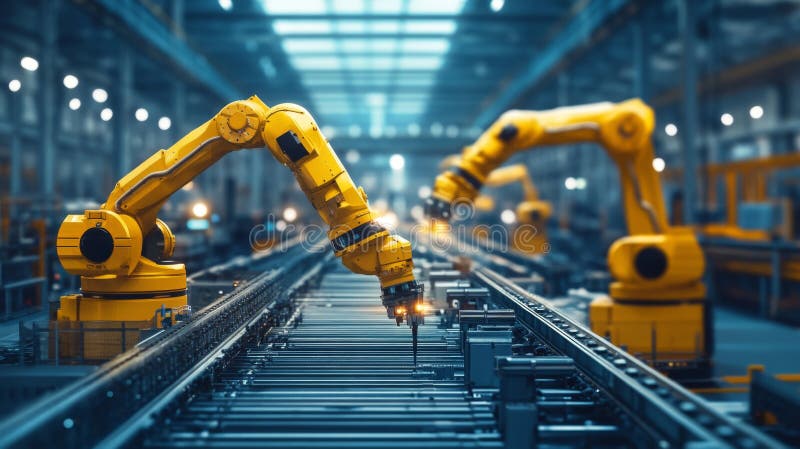 Comprehensive View of Advanced Manufacturing Facility with Robotics ...