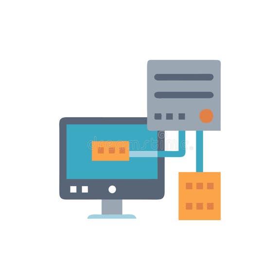 Comprehensive Virtual Machine Icon for Management Stock Illustration ...