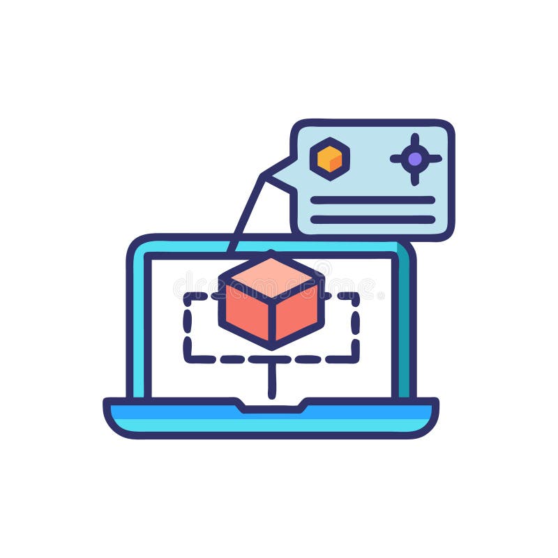 Comprehensive Virtual Prototyping Icon for Innovation Stock Photo ...