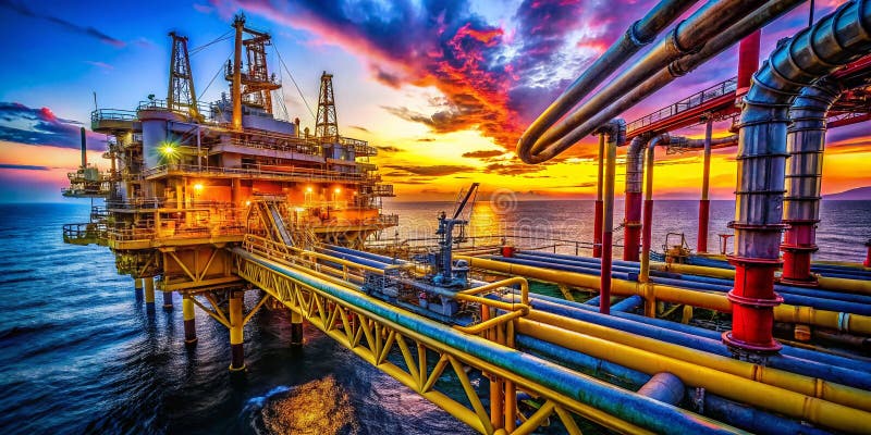 Comprehensive Visual Guide To Oil Rig Operations a Colorful Schematic ...