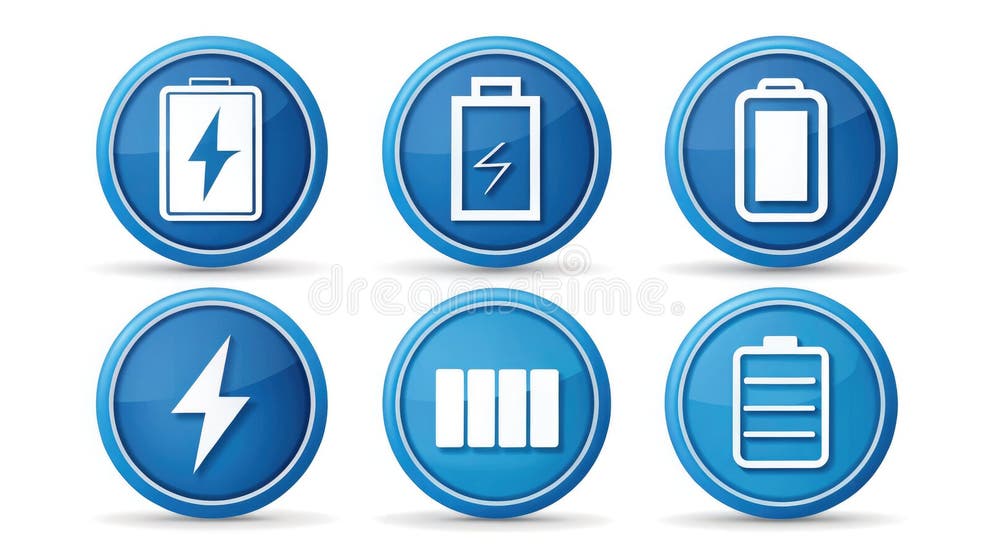 Blue Battery Indicators Stock Illustrations – 132 Blue Battery ...