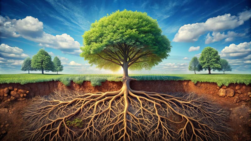 Underground Root System Stock Illustrations – 1,485 Underground Root ...
