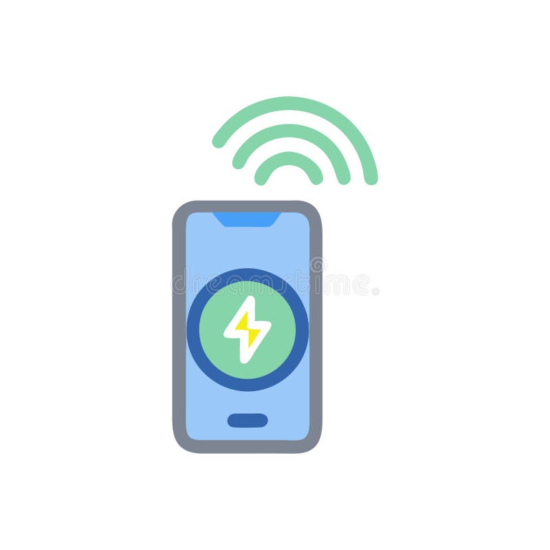 Comprehensive Wireless Charging Icon for Convenience Stock Illustration ...