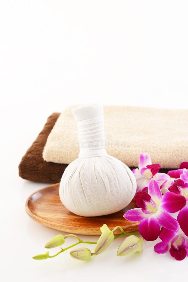 Compress Herb Massage stock photo. Image of medical - 130519828