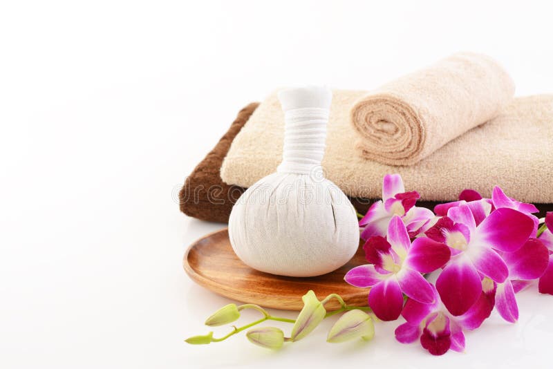 Compress Herb Massage stock photo. Image of medical - 130519866