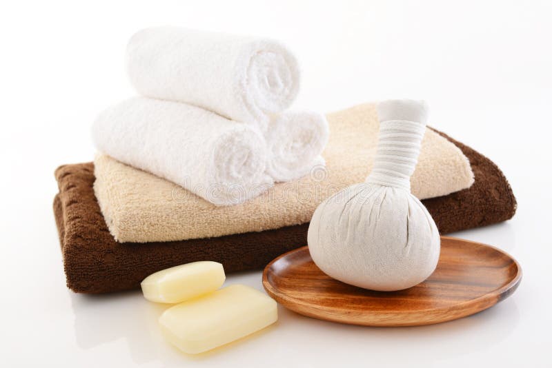 Compress Herb Massage stock photo. Image of body, clean - 130519902