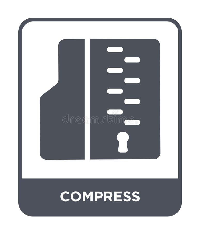 Compress Icon in Trendy Design Style. Compress Icon Isolated on White ...