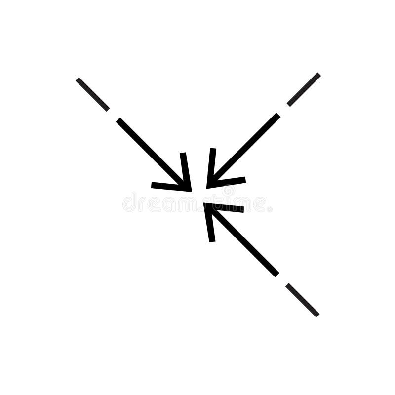 Compress Icon Vector Sign and Symbol Isolated on White Background ...